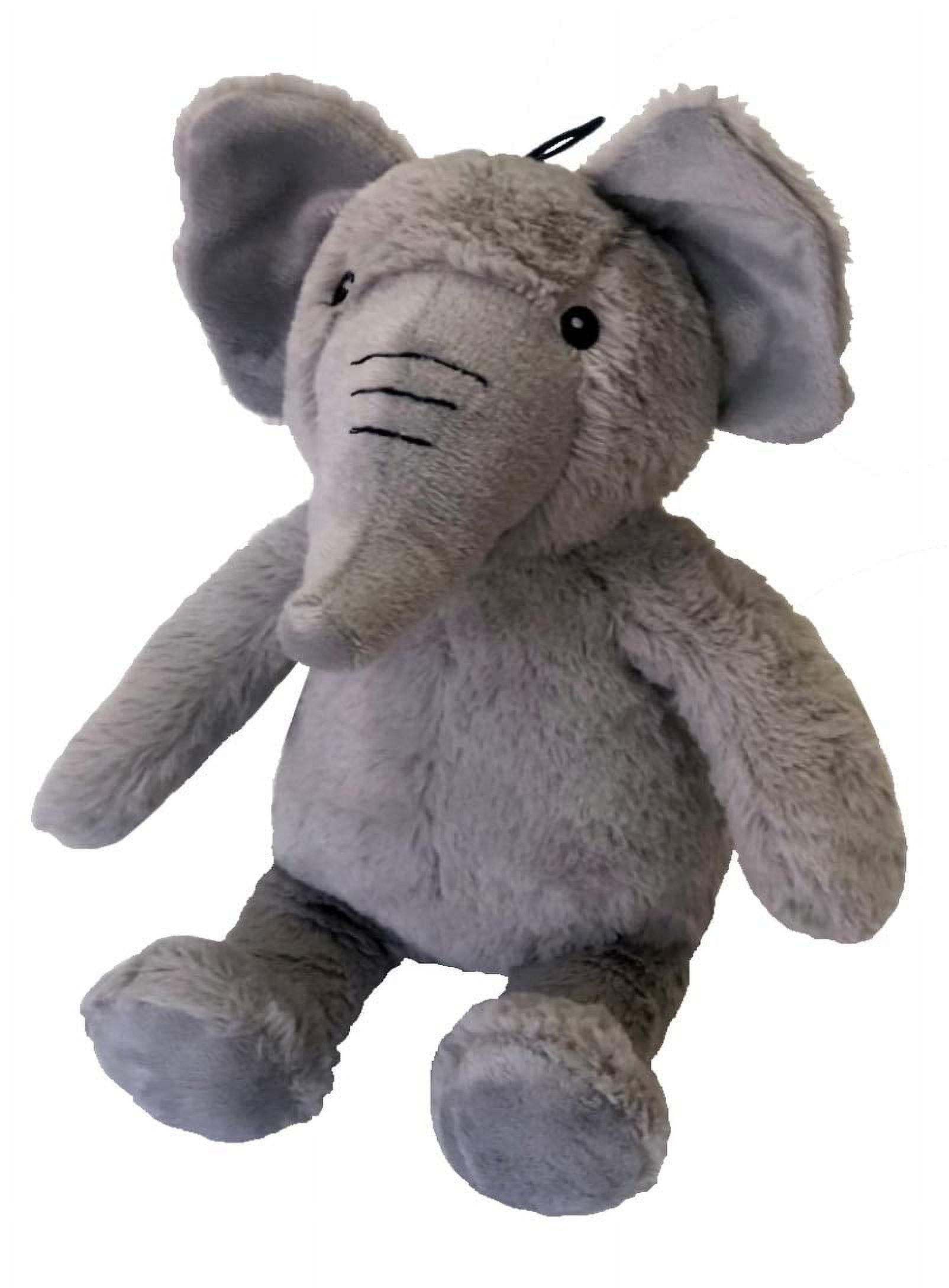 Petlou 15" Soft Plush Elephant Dog Toy with Squeakers and Crinkle Paper ...