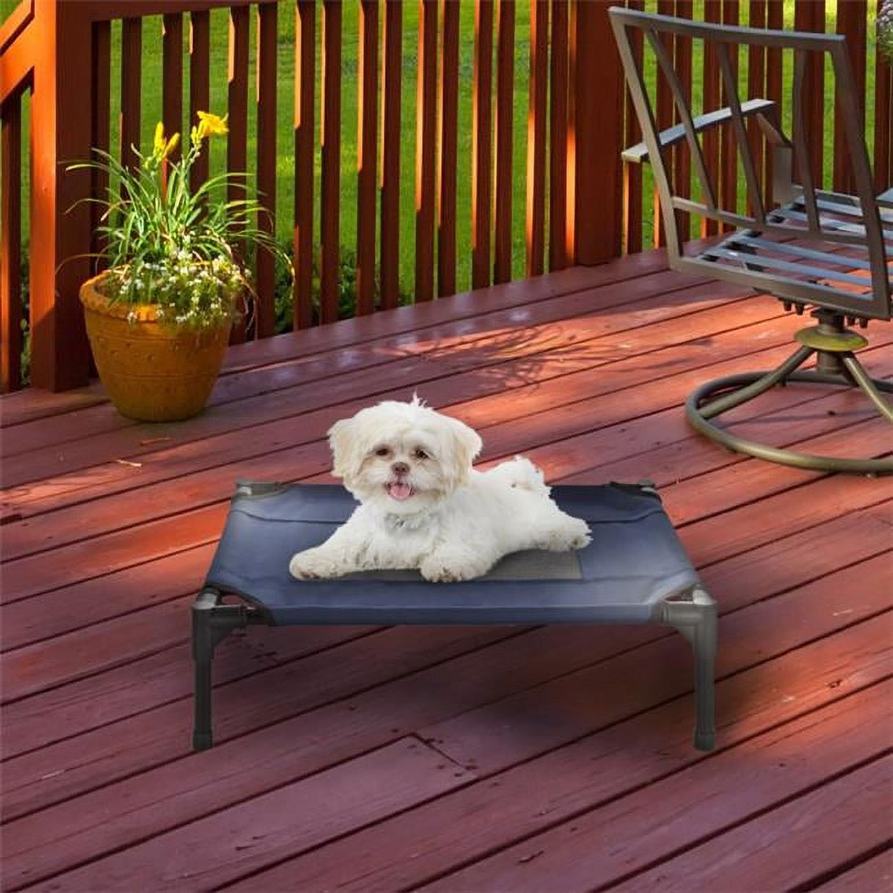 Petmaker 80-PET6083 Portable Raised Cot-Style Elevated Pet Bed, Blue - Walmart.com