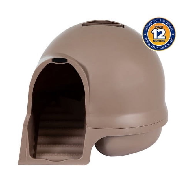 Petmate Booda Dome Clean Step Cat Litter Box, 95% Recycled, Titanium ...