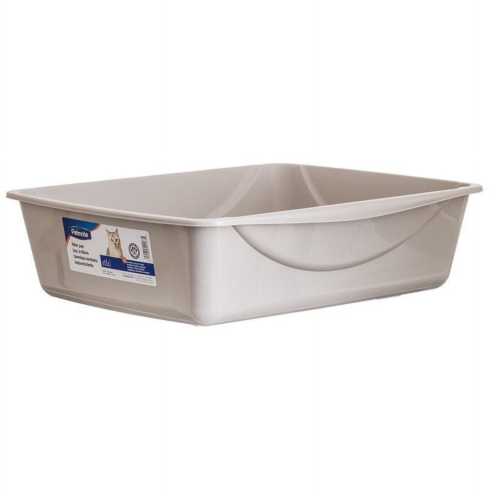 Petmate Litter Pan - Gray Large (18.5"L x 15.3"W x 5.3"H) Pack of 2 ...