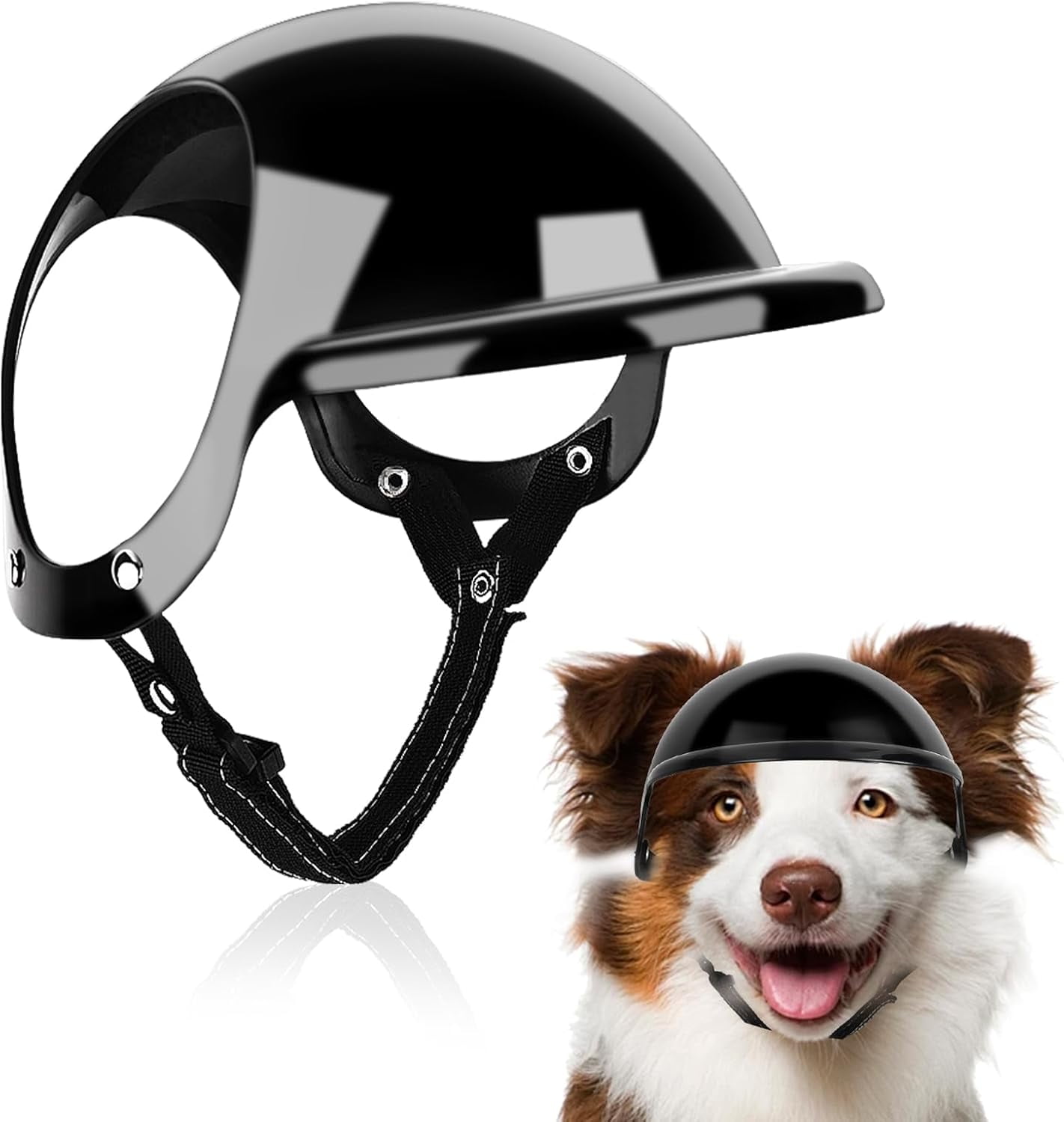Dog Helmet Dog Motorcycle Helmets with Ear Holes, Dog Crash Helmet for ...