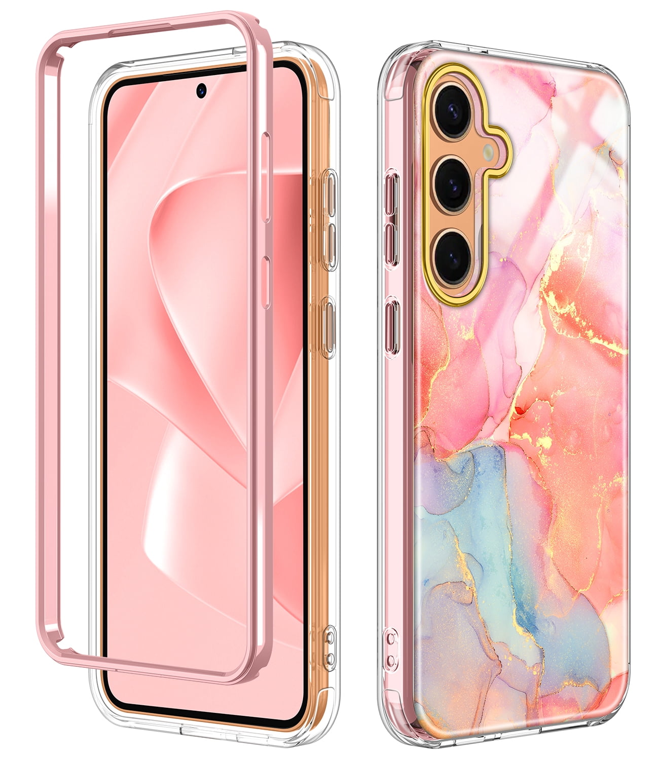 Petocase Marble Pattern Shockproof Rugged Cell Phone Case for Samsung ...