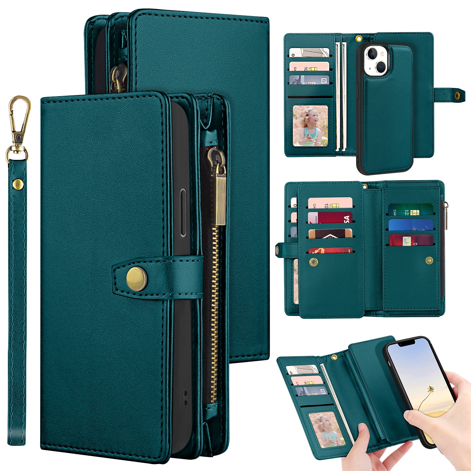 Petocase for iPhone 15 Plus Case,Leather Wallet with Card Holder ...