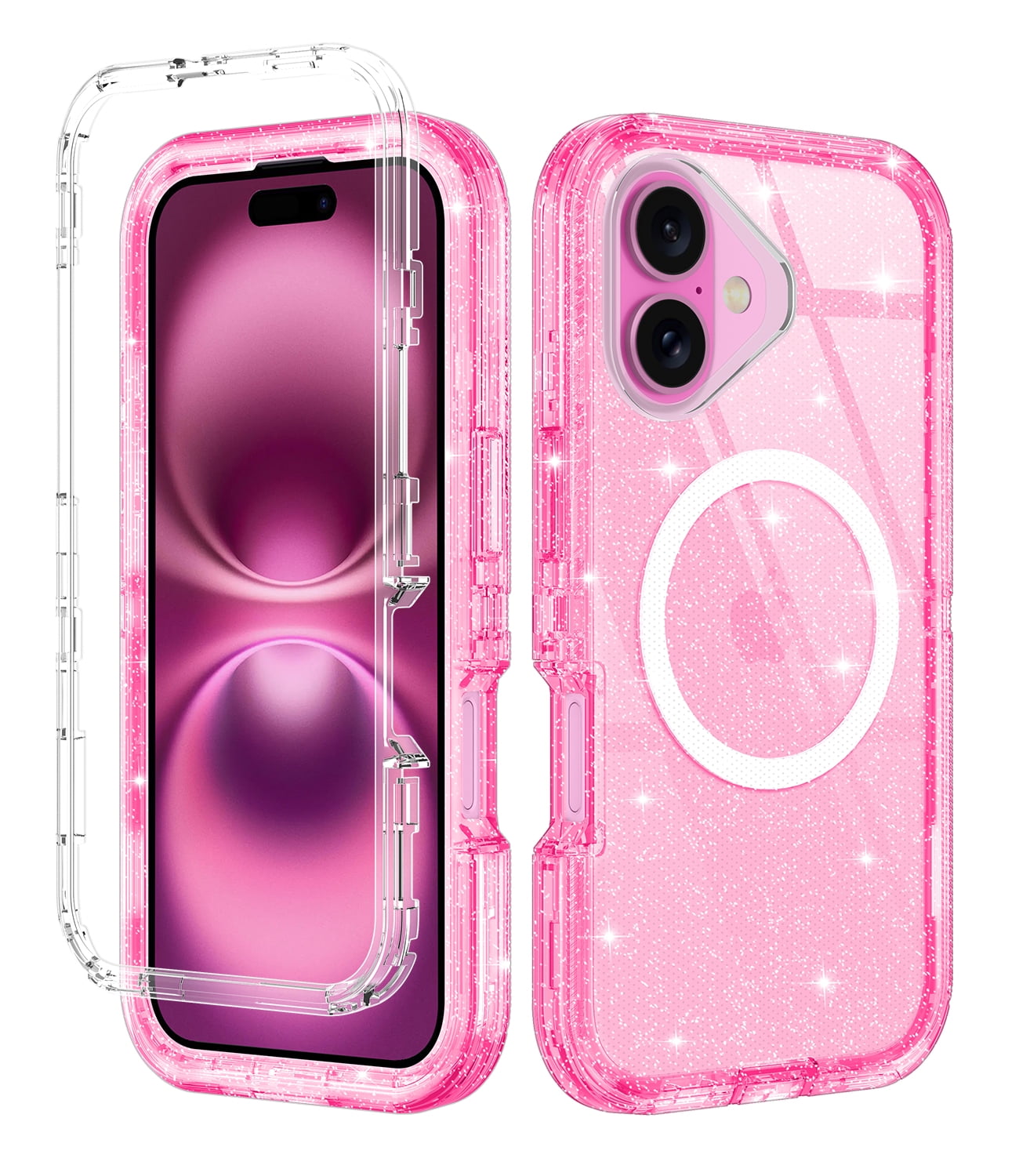 "Petocase iPhone 16 Plus Case, Clear Non-Yellowing, MagSafe Compatible ...