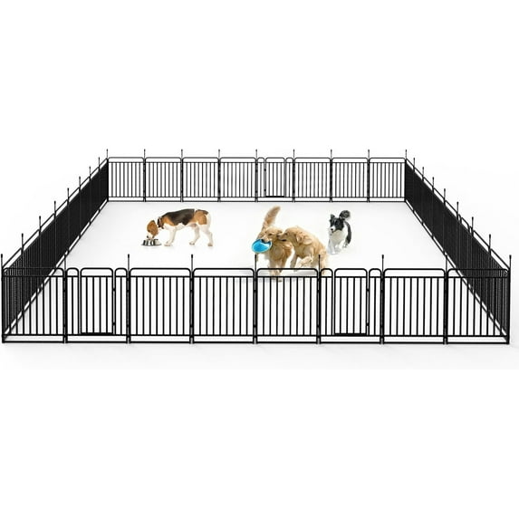 Petorldog Dog Playpen 40” Height 32 Panels dog Fence,Thickened Portable ...