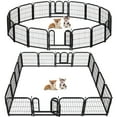 Petorldog, 24" Metal Playpen, 16 Panels, Anti-Rust Finish, Indoor ...