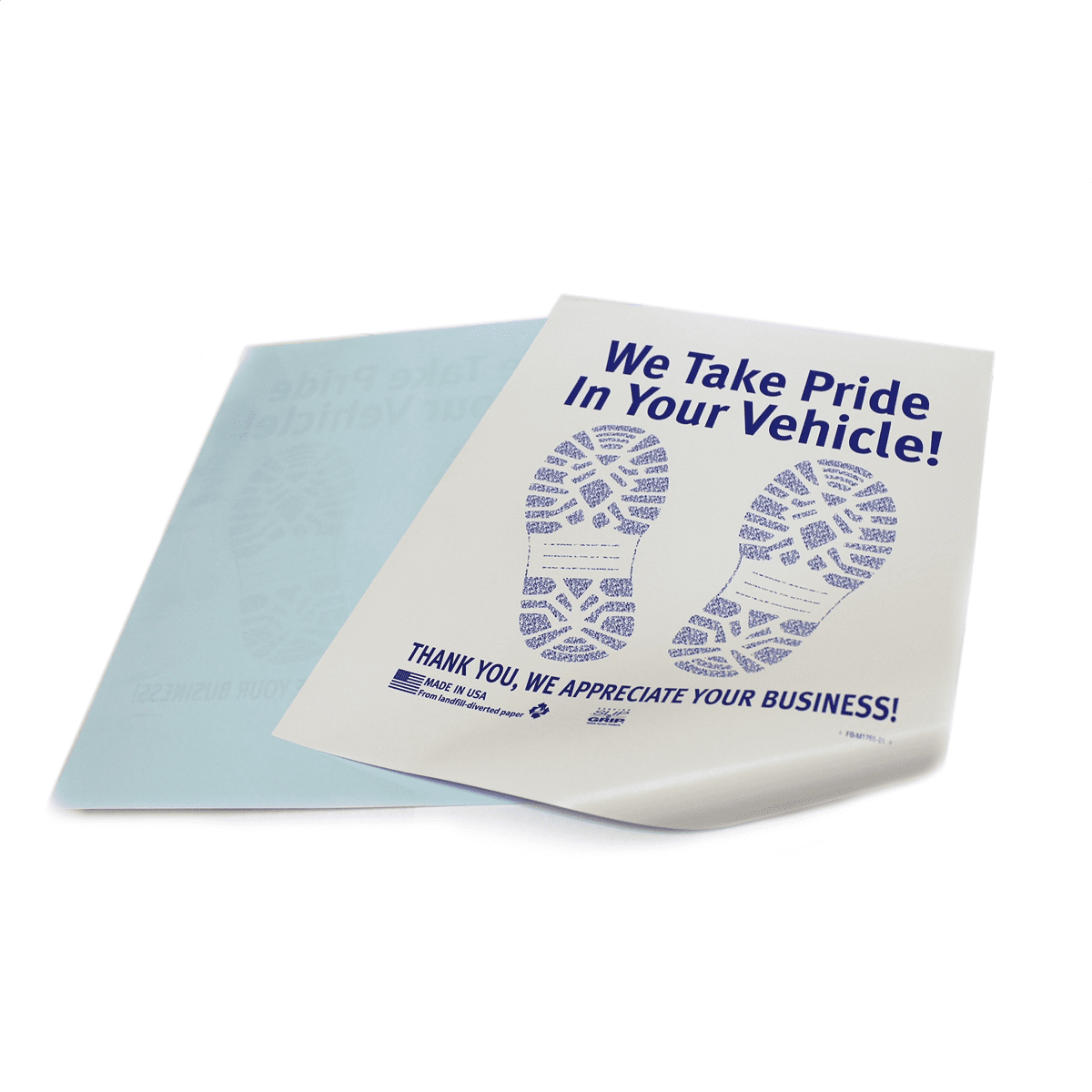Petoskey Plastics One Color, Blue Footprint on Poly-Back paper ...