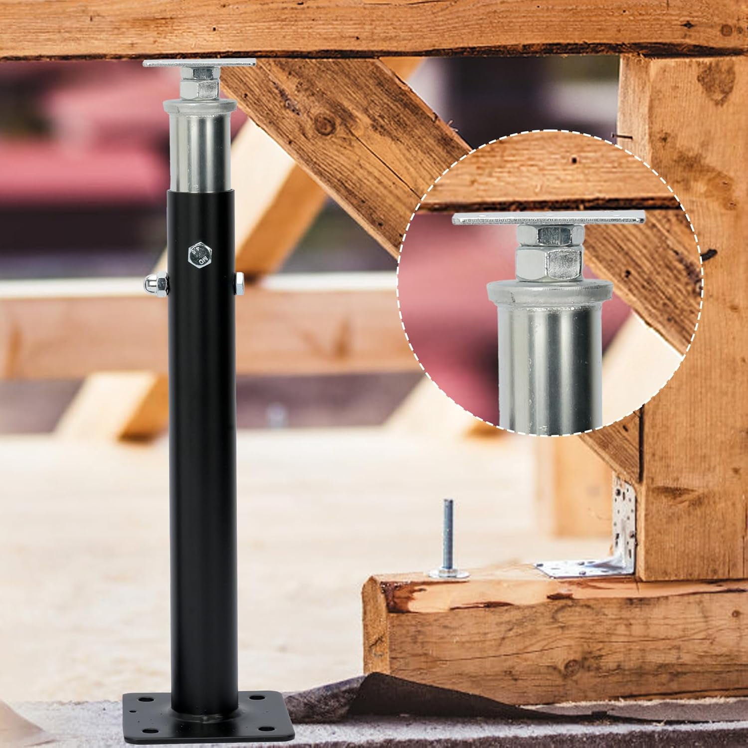 Petoto 2 PCS Basement Floor Jack Post, Support Beam House Jack Post for ...