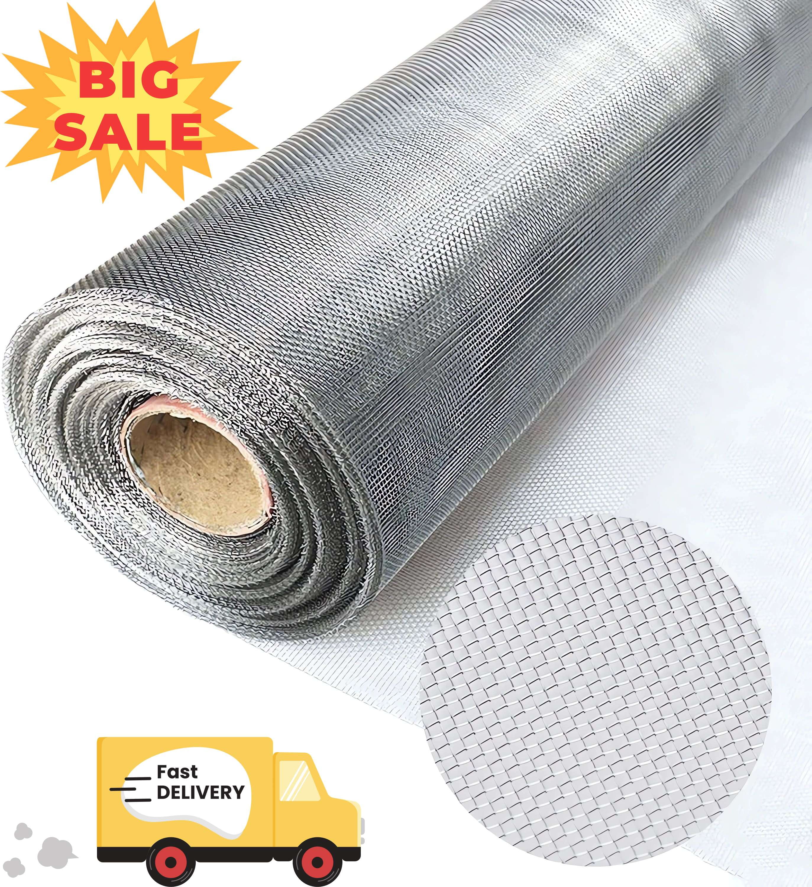 Petoto 304 Stainless Steel Screen Roll, 3.93 x 98.4 feet Window Screen ...