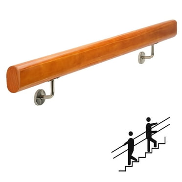 IAJXWI 8.2 ft Wall Iron Handrail for Indoor Steps, Wall-mounted Stair ...