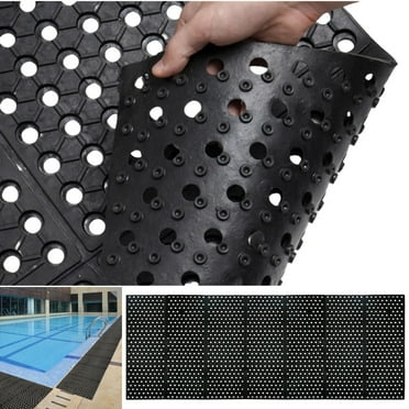 Tenozek Non-Slip Rubber Drainage Mat, Waterproof, Heavy Duty for Indoor ...
