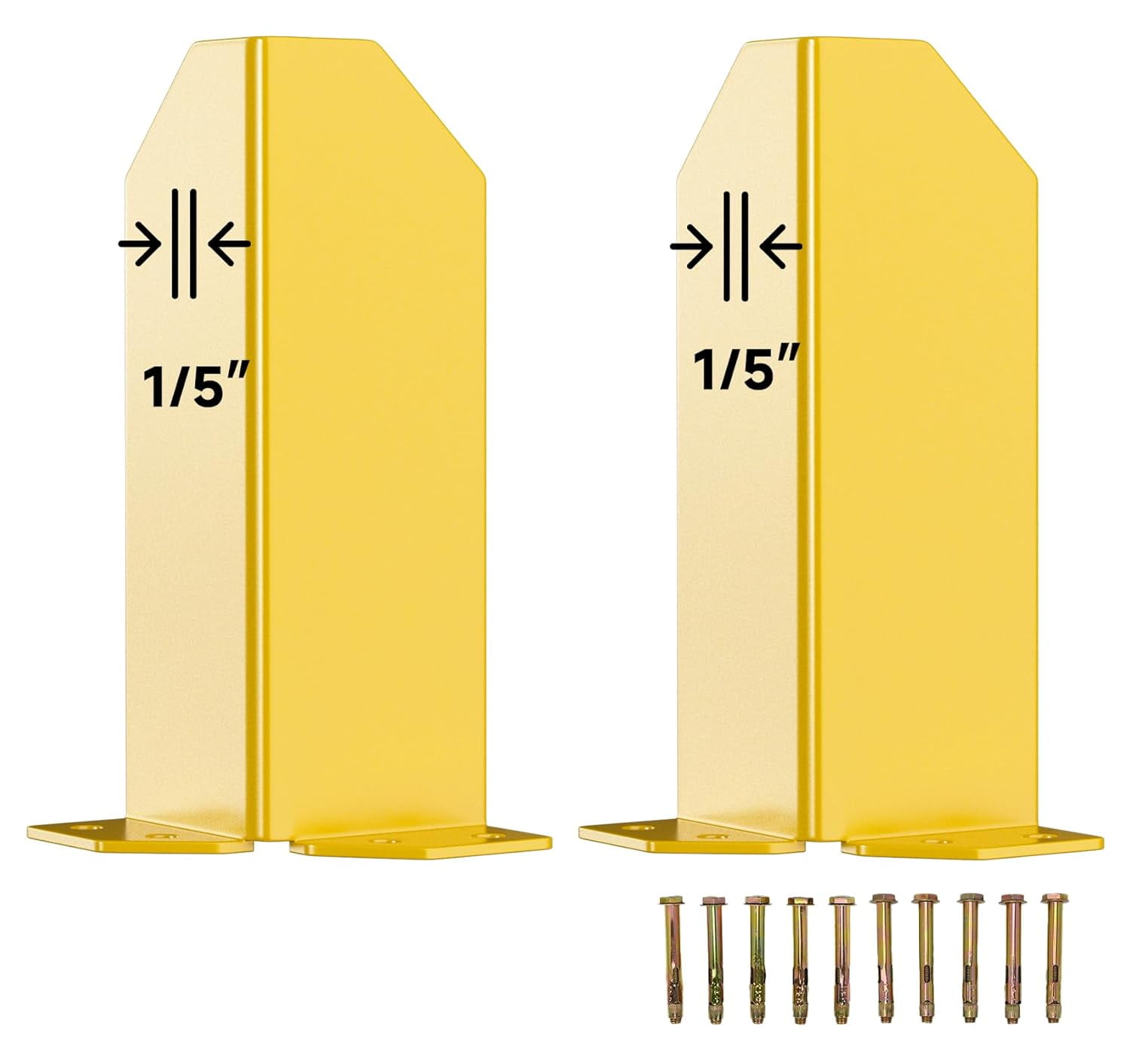 Petoto Pallet Rack Post Protectors, 12" Height Carbon Steel Pallet Rack ...