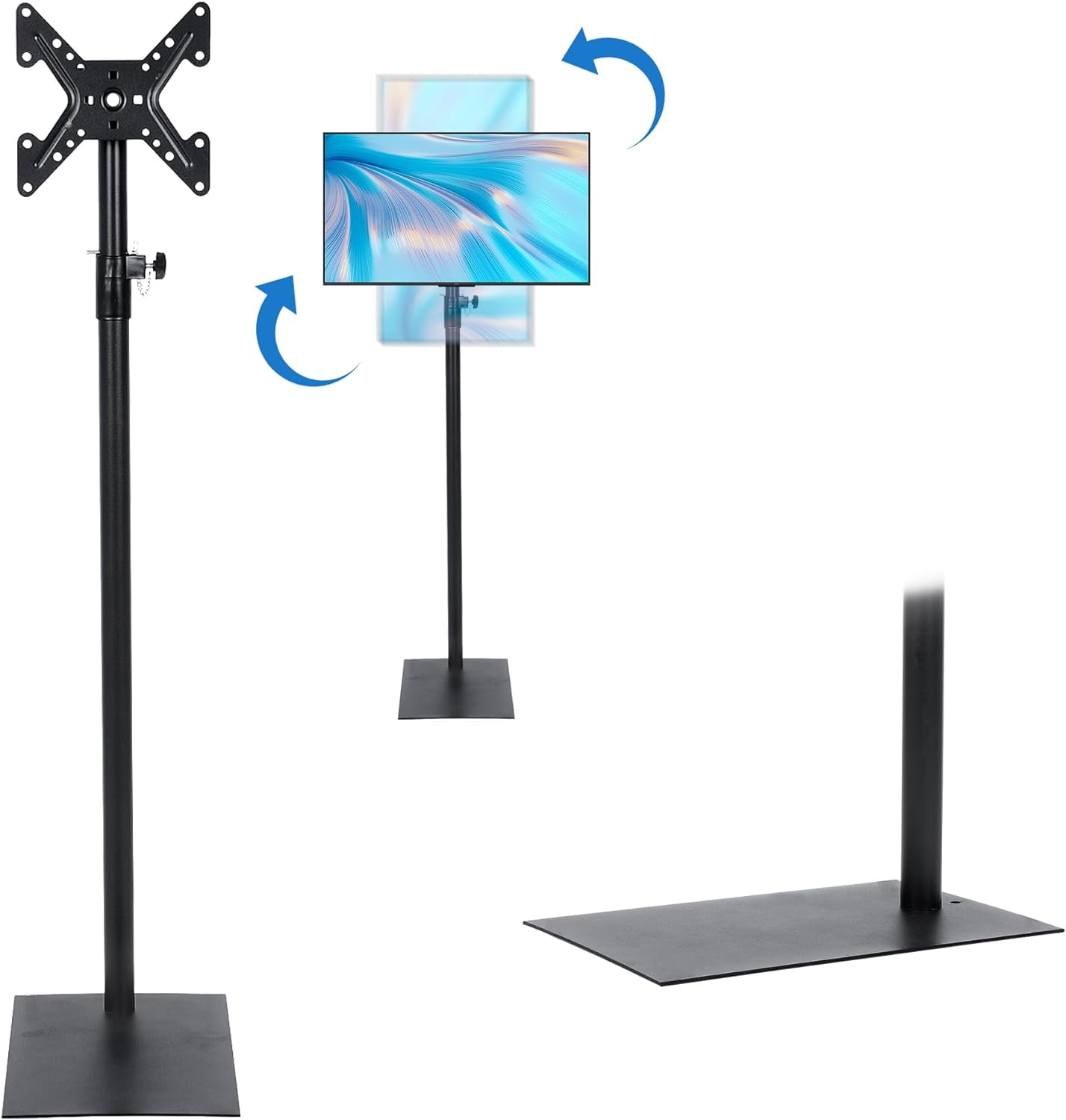 Petoto TV Floor Stand with Tilting Mount - Free Standing, Height ...