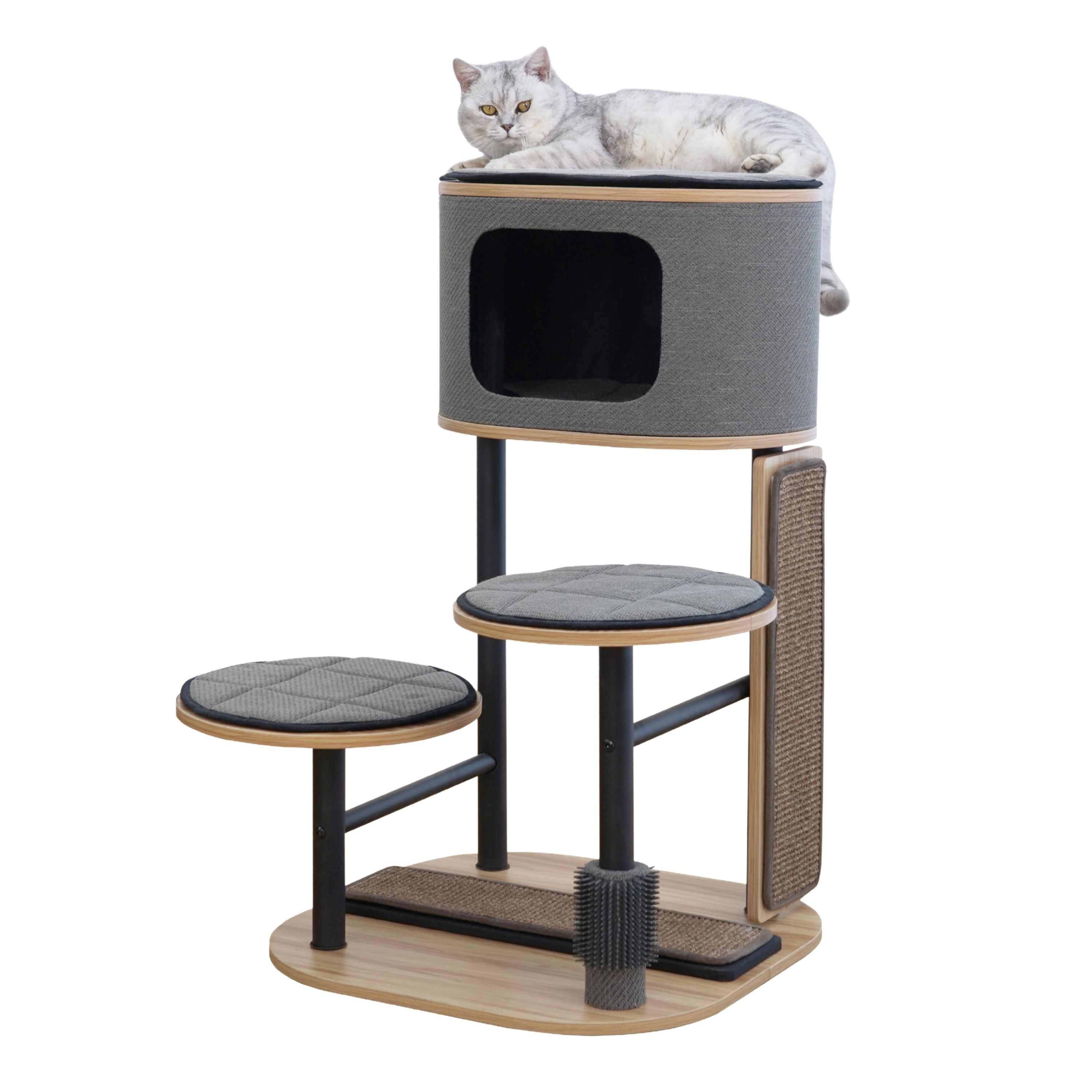 PetPals 4-Level Cat Tree with Large Condo, 2 Perches, Removable ...