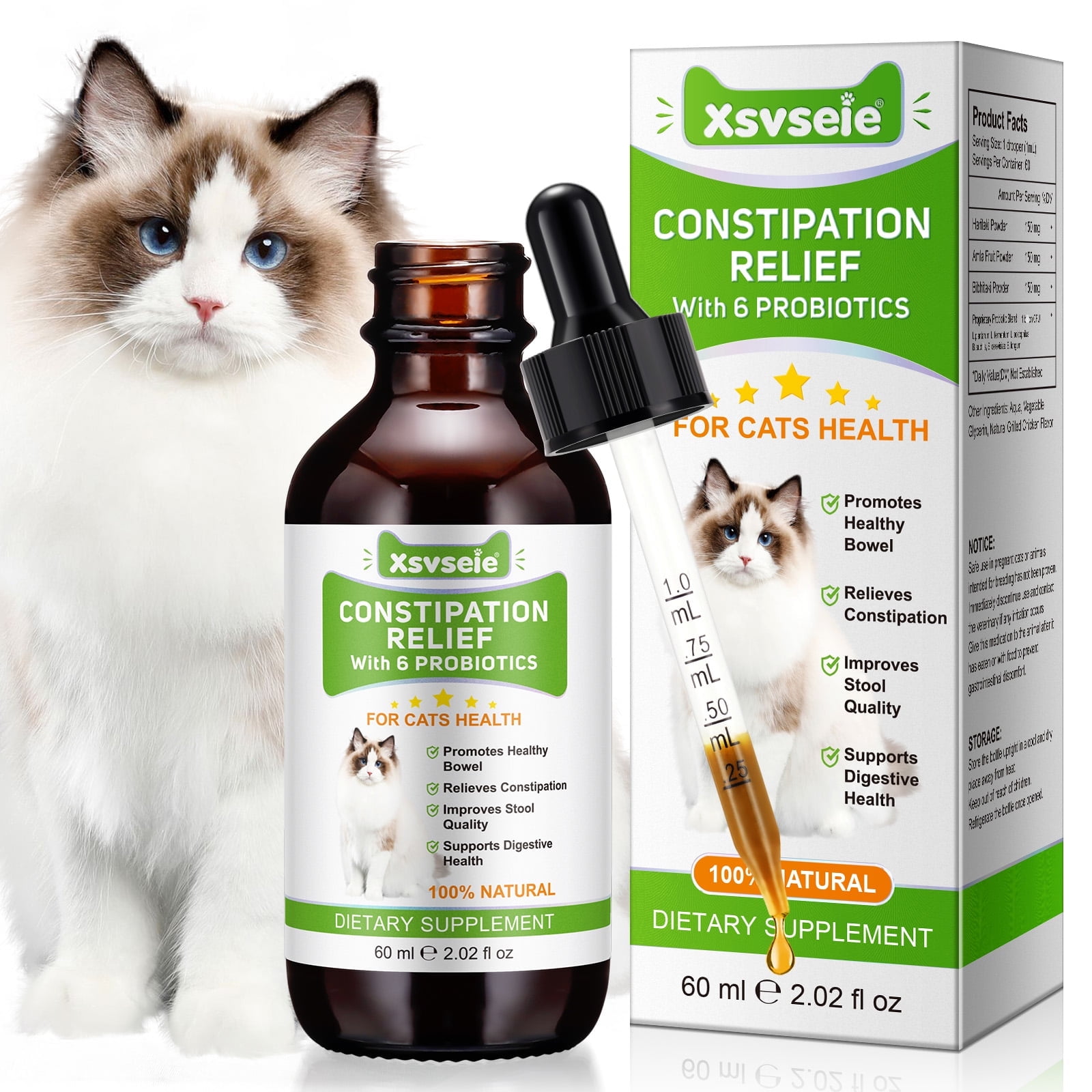 Petpya Constipation Relief for Cats -Cat Laxative -Liquid Herbal ...