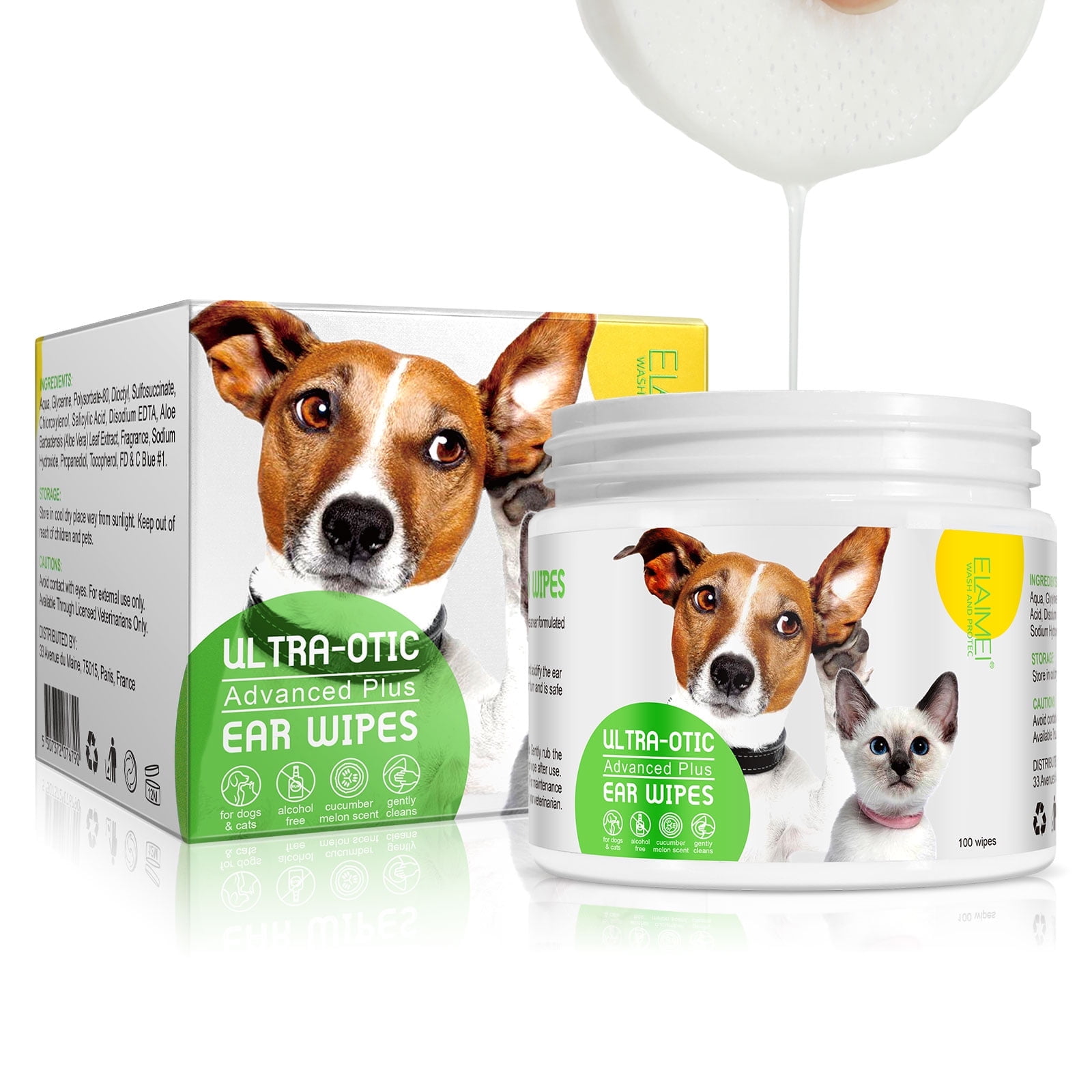 Petpya Dogs Ear Cleaner for Cat Pet Ear Cleaning Dog Ear Cleaner Wipes ...