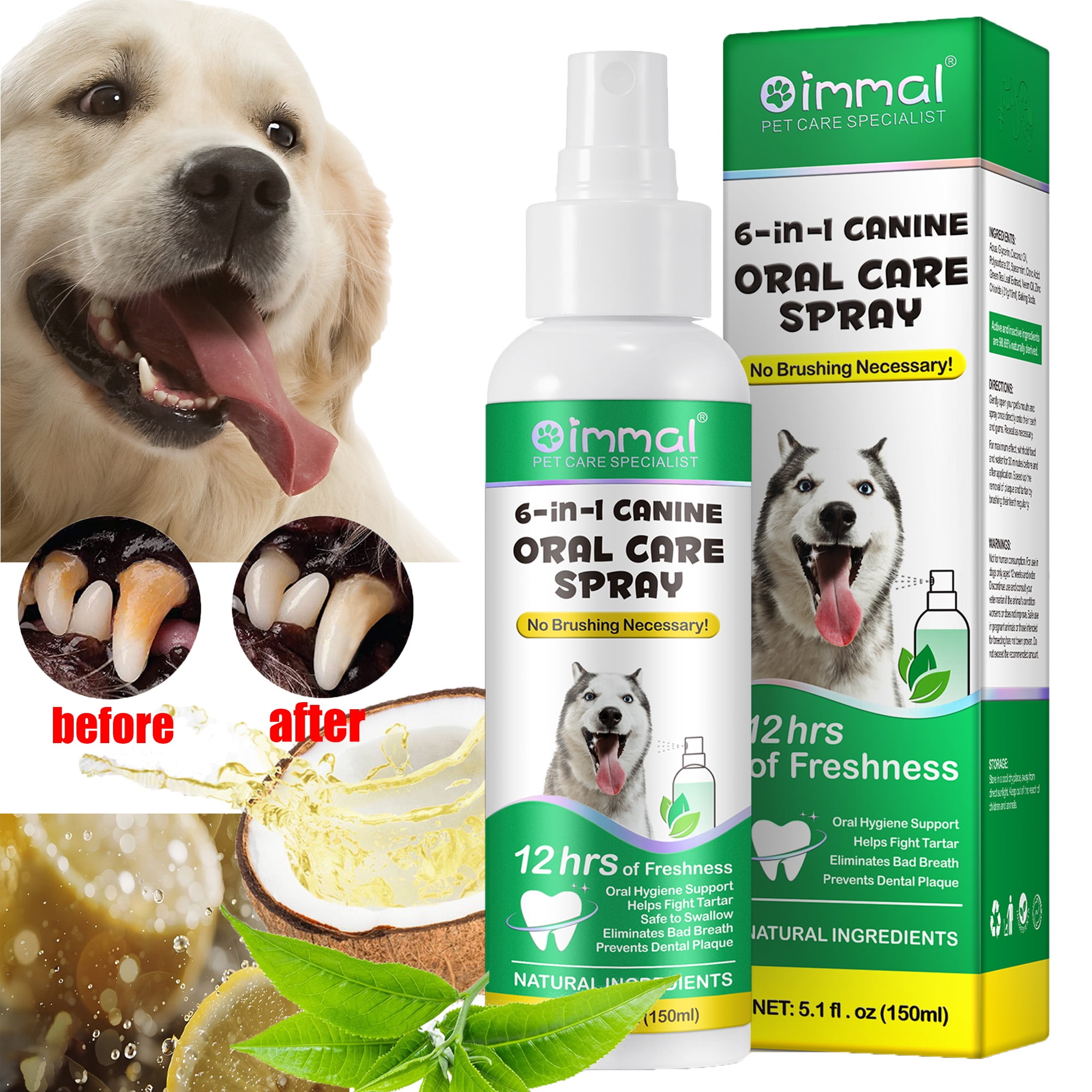 Petpya Dogs Fresh Breath Dental Care Spray,Teeth Cleaning Spray for Dog ...