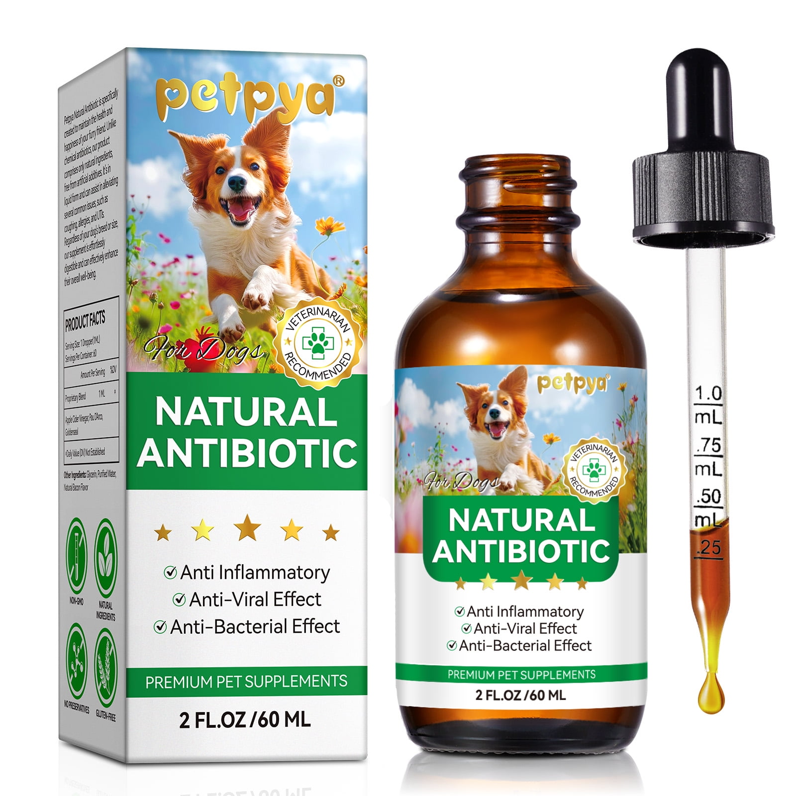Petpya Natural Dogs Antibiotic,Supplies Antibiotics for Dogs,Sneezing, Anti Inflammatory, Viral ...