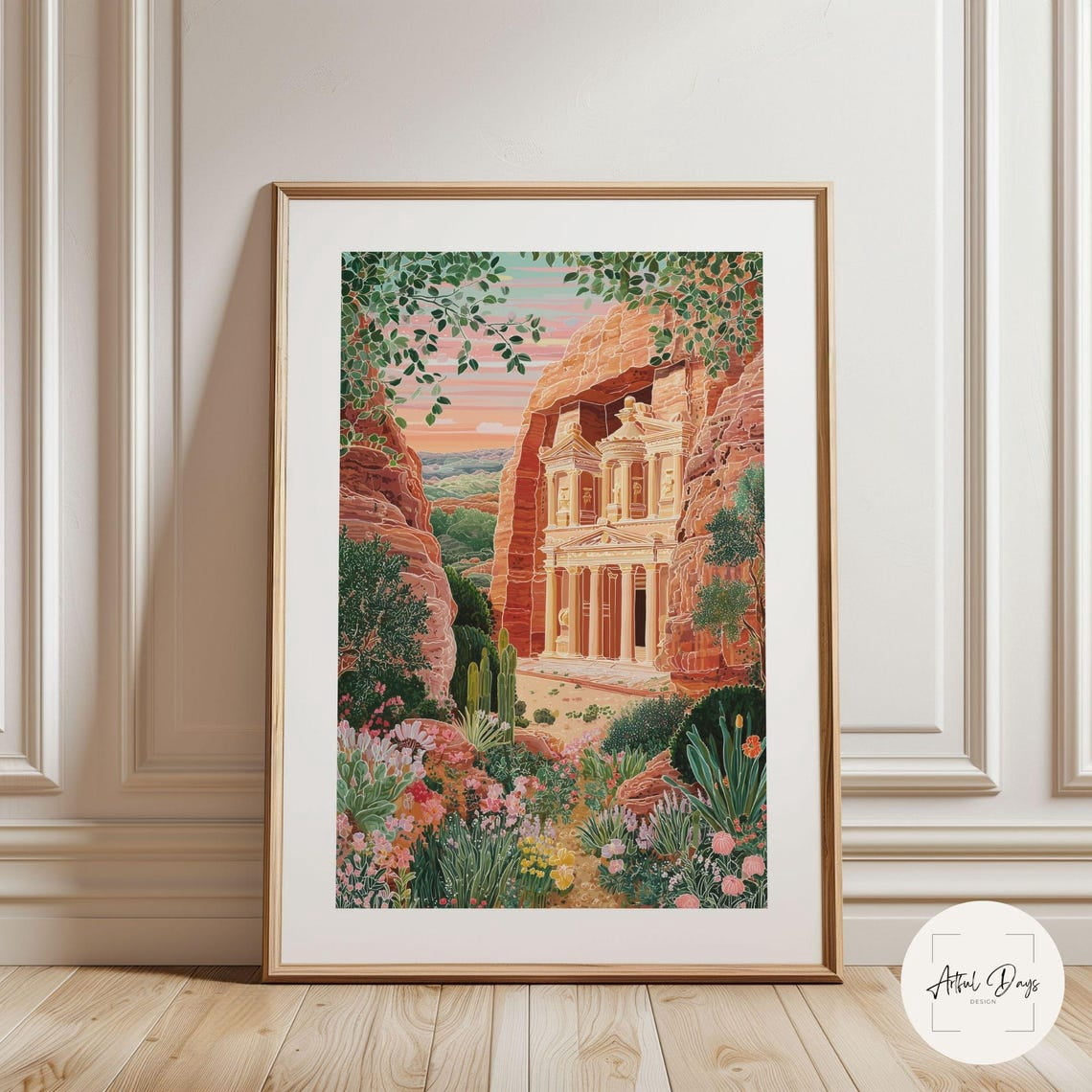 Petra Jordan Treasury of Petra Ancient Wonder Travel Decor Desert ...