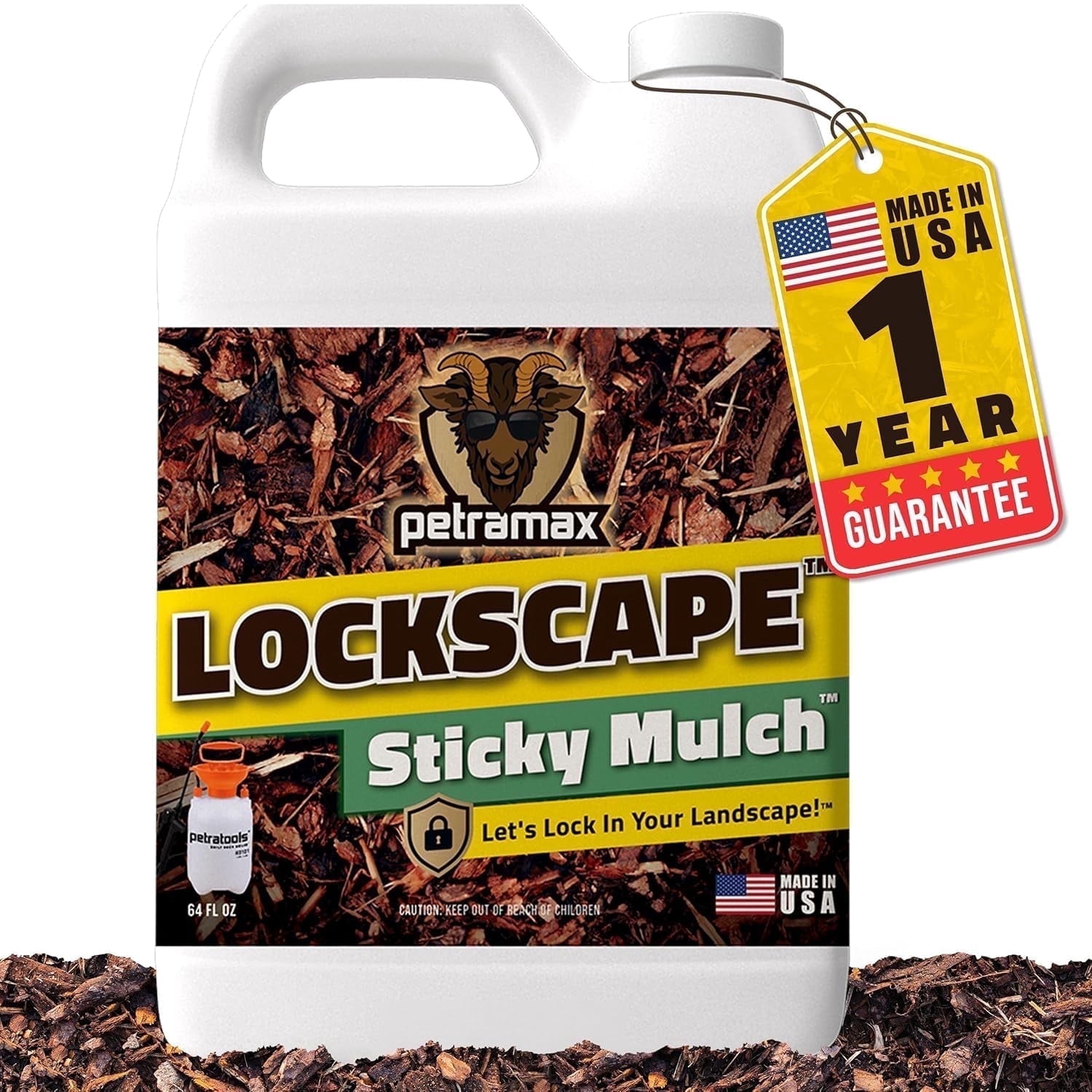 PetraMax Lockscape Sticky Rock Glue for Landscaping, Clear Adhesive for ...