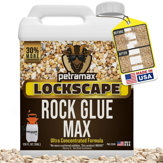 Petra Max Rock Glue HMF23 for Landscaping, 1 Gallon - Wide Coverage ...