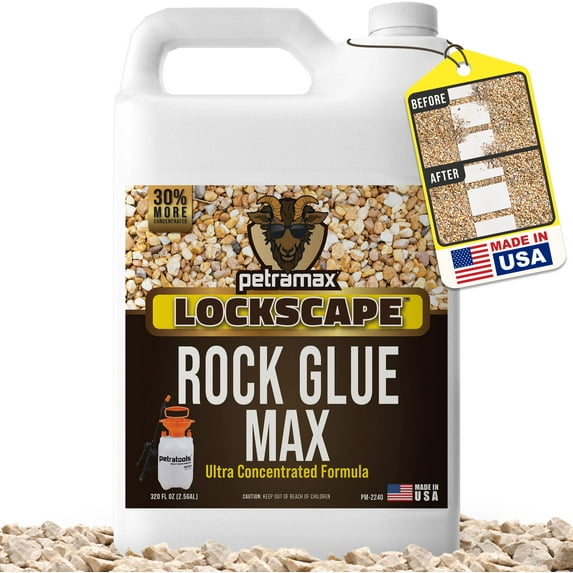 Petra Max Rock Glue JKF25 for Landscaping, 2.5 Gallon - Wide Coverage ...