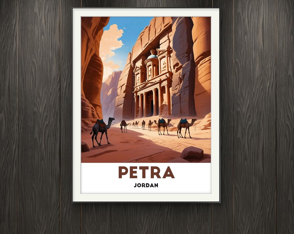 Petra Poster - The Timeless Majesty Of The Treasury - Jordan Poster ...