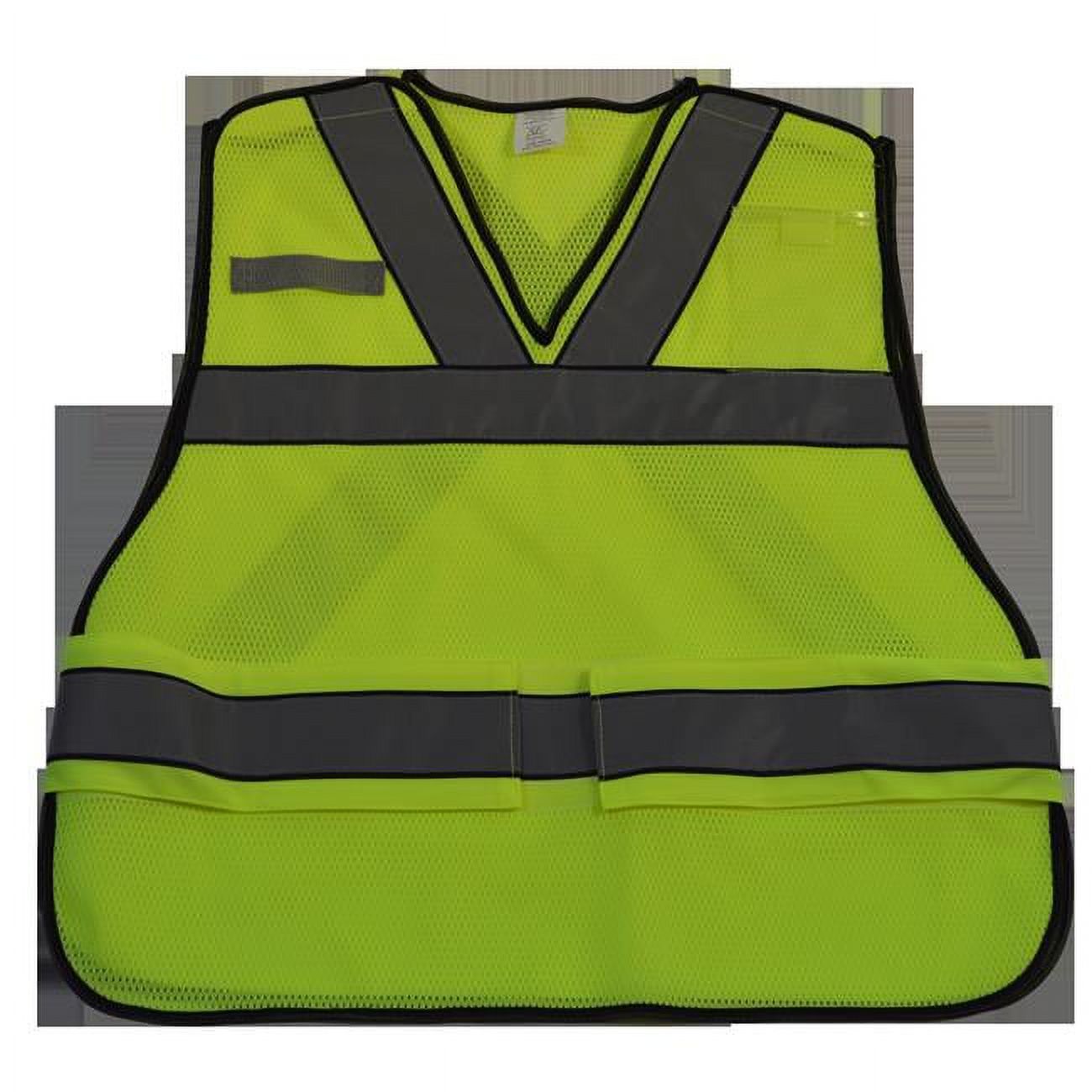 Petra Roc ANSI V-Neck Lime Mesh Public Safety Vest X on Back - Plus 2X ...