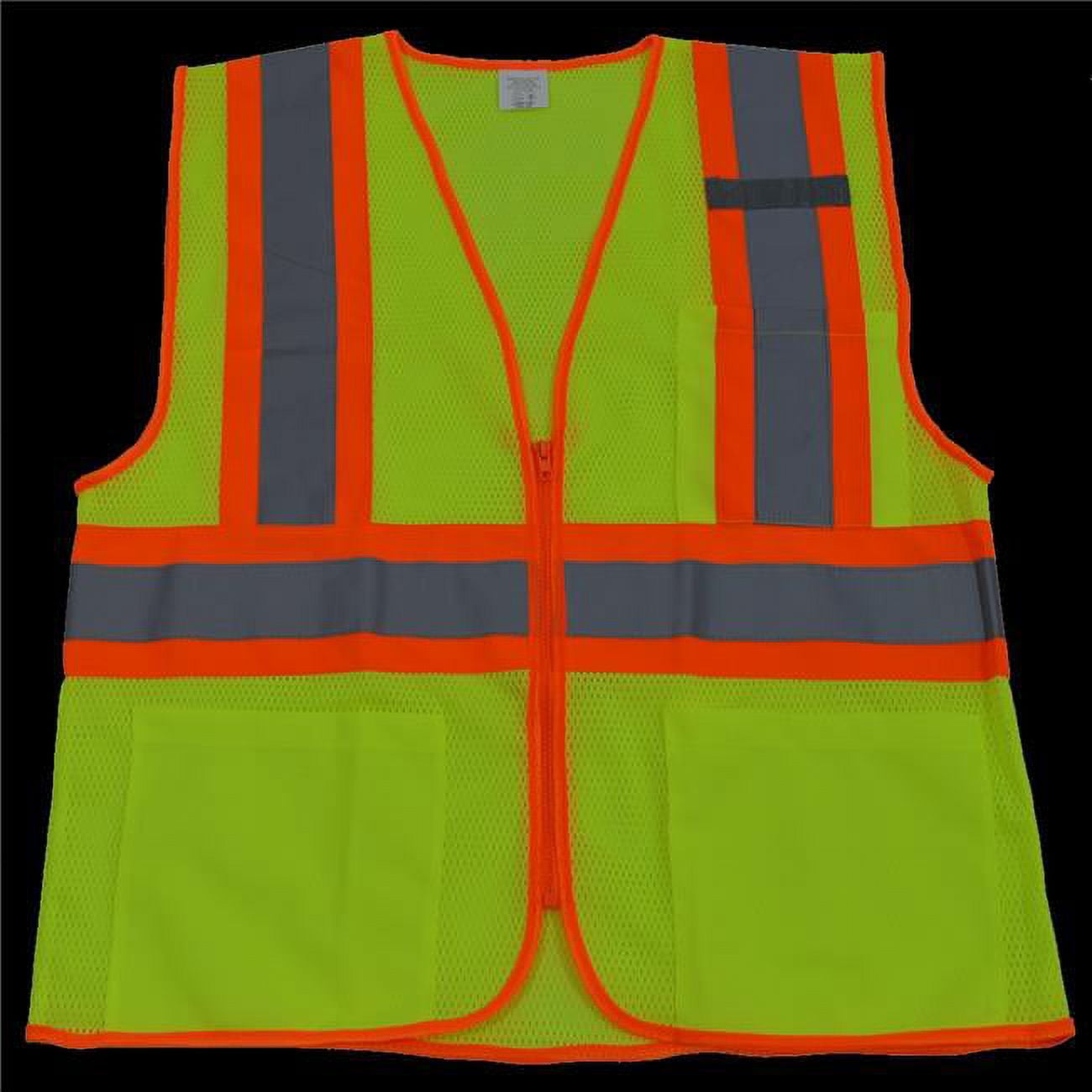 Petra Roc LVM2-CB1-L-XL Safety Vest Ansi Class Ii Lime Mesh & Orange ...