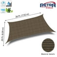Petra's 26 Ft. X 20 Ft. Rectangle Brown Sun Sail Shade. Durable Woven ...