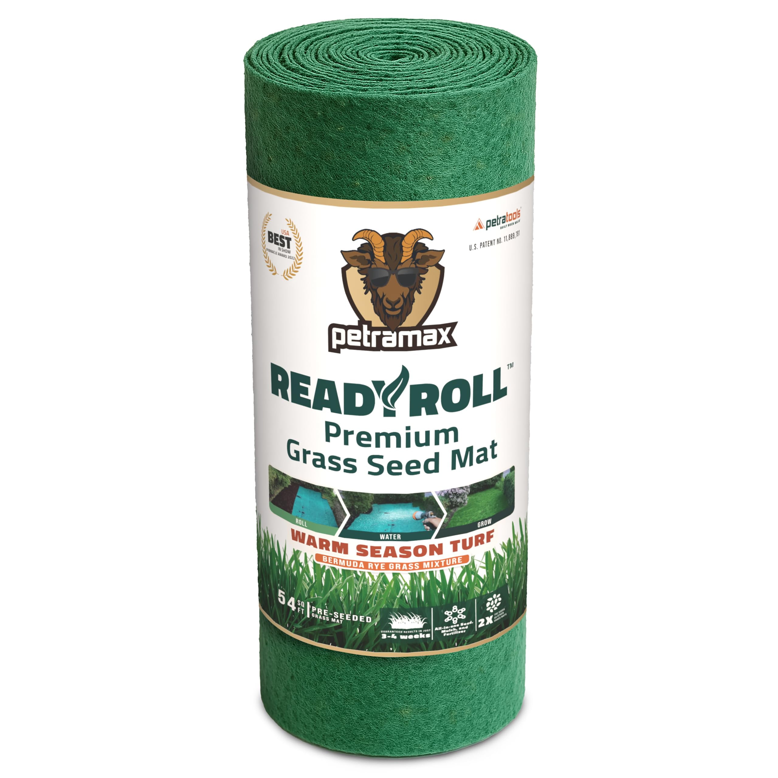 PetraMax Bermuda GrassITSC Seed Rolls for Southern Lawns ...