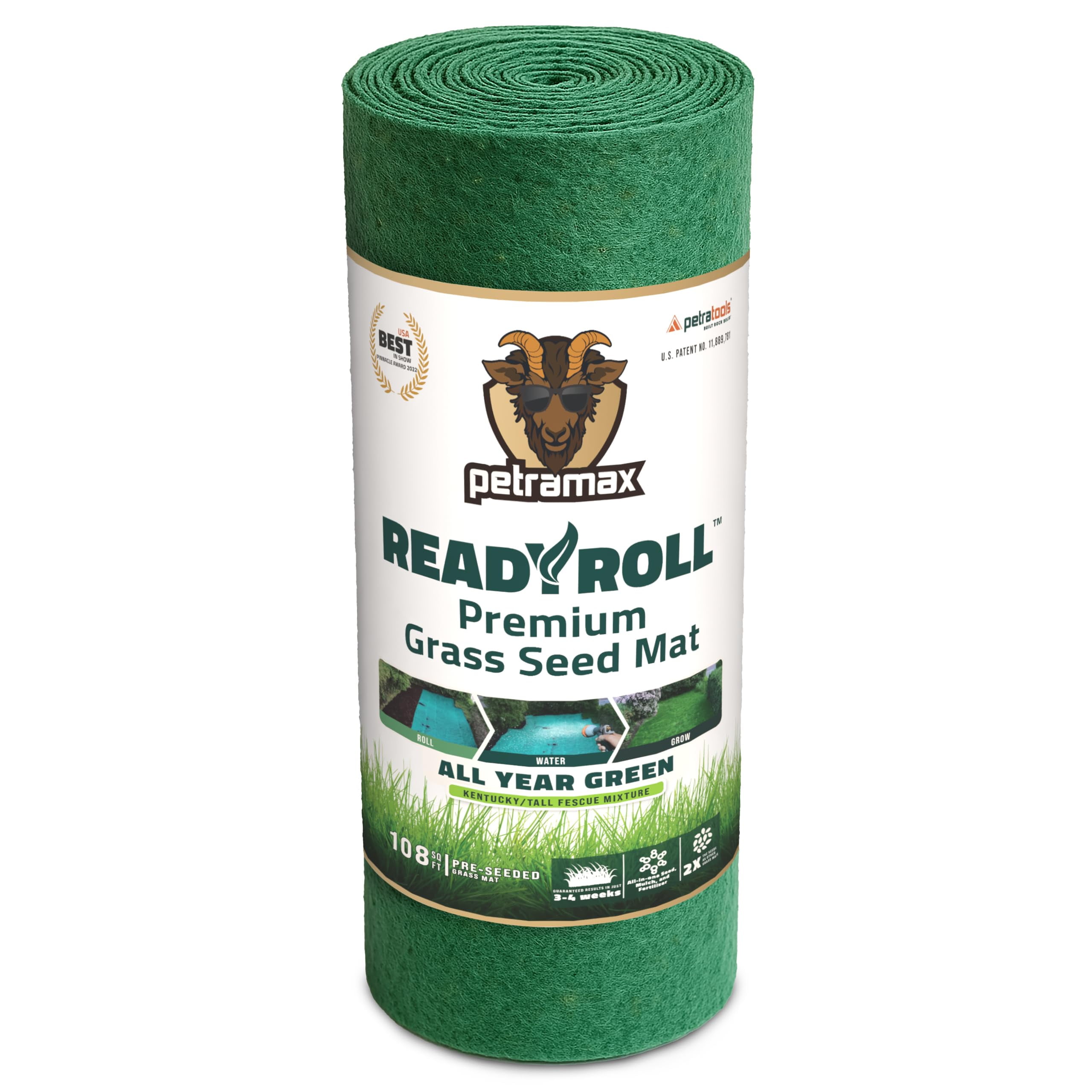 PetraMax ReadyBiodegradable Grass Seed Mats MVR1 for Lawns - Out Mat ...