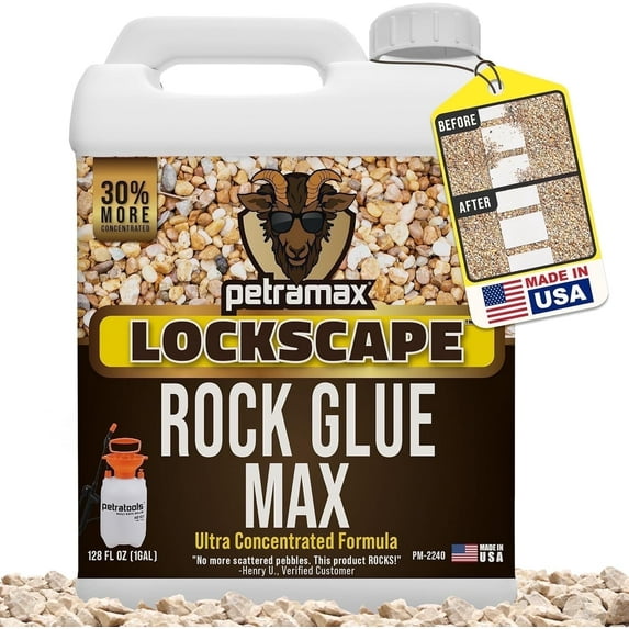 Petramax Lockdown Rock Glue for Landscaping, Wide Coverage Mulch Glue ...