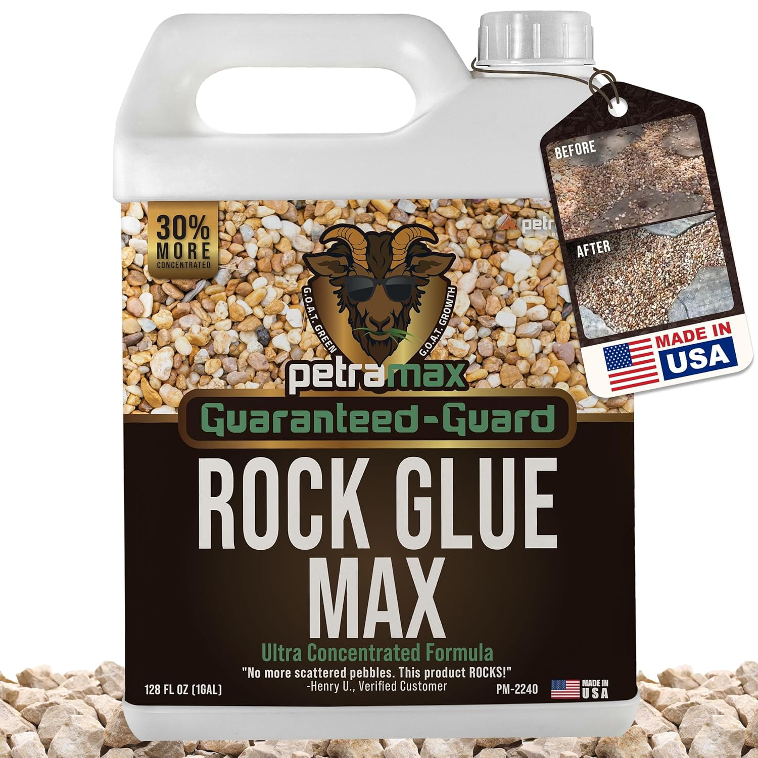 PetraMax Rock Glue For Landscaping - Gravel Glue Binder for Pea Gravel ...