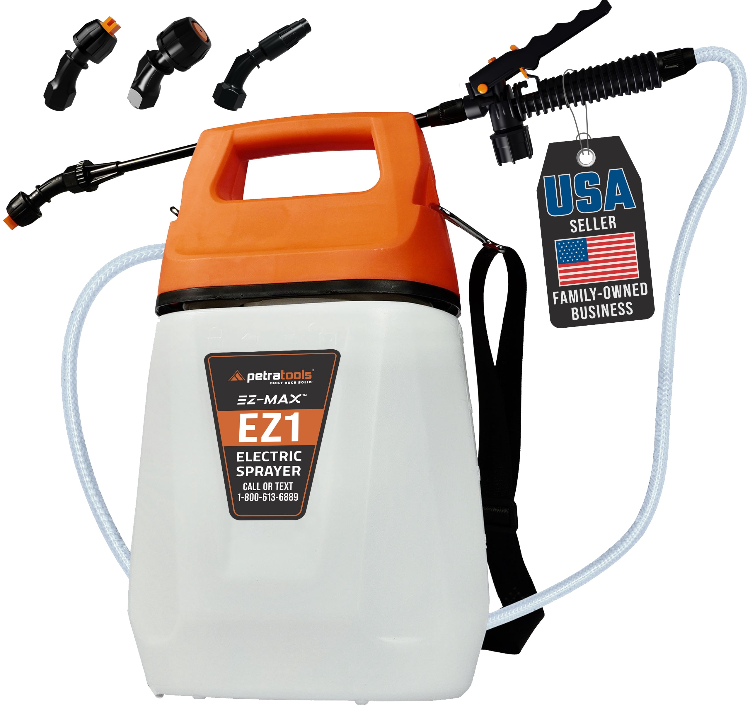 PetraMax, Electric Garden Sprayer, EZ1 1-Gallon Rechargeable, Portable ...