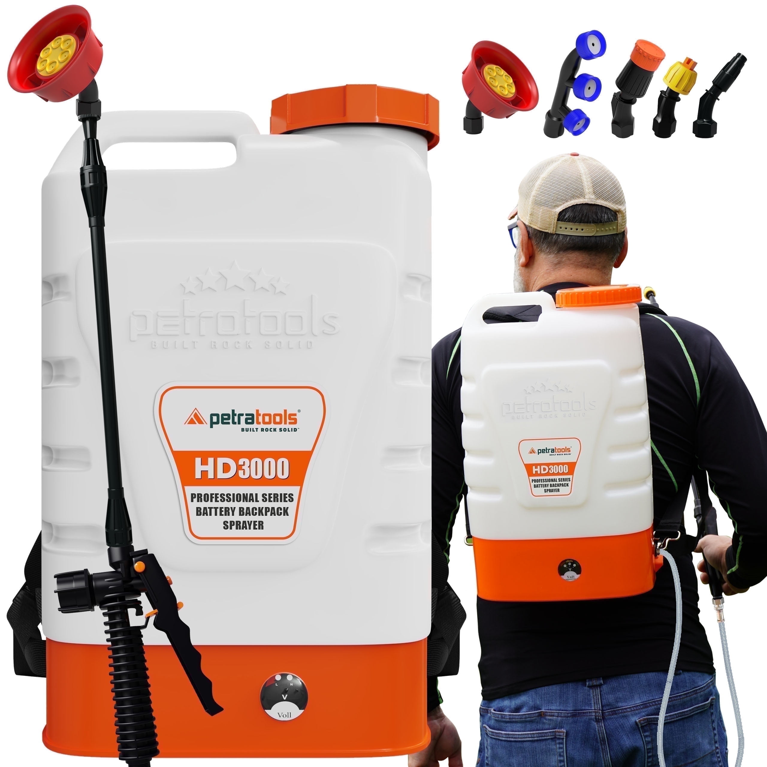 Petratools HD3000 Backpack Sprayer 3-Galon Electric Sprayer Back Pack ...