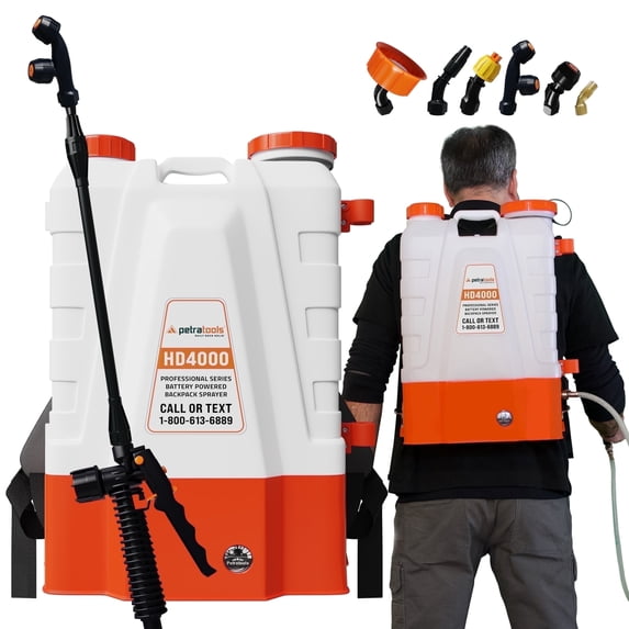 PetraTools 4 Gallon Battery Powered Sprayer (HD4000) - Long-Life ...