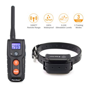 Petrainer PET998DBB2 100% Waterproof Dog Shock Collar with Remote Dog Training Collar with Beep ...