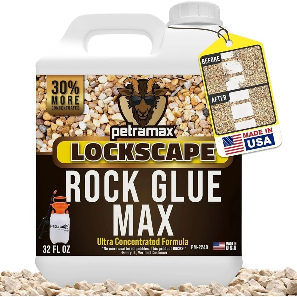 Petramax Lockscape Rock Glue for Landscaping, Wide Coverage Mulch Glue ...