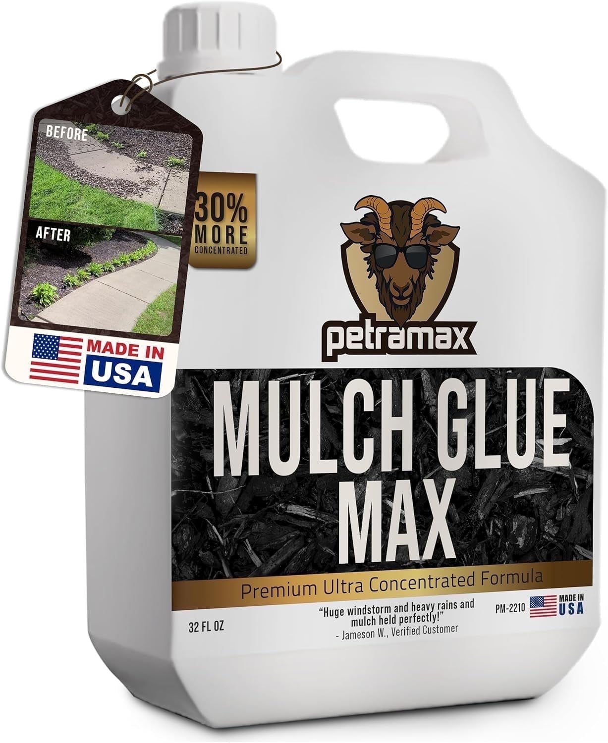 PetraTools Max Mulch Glue - Landscape Adhesive and Stabilizer for Small ...