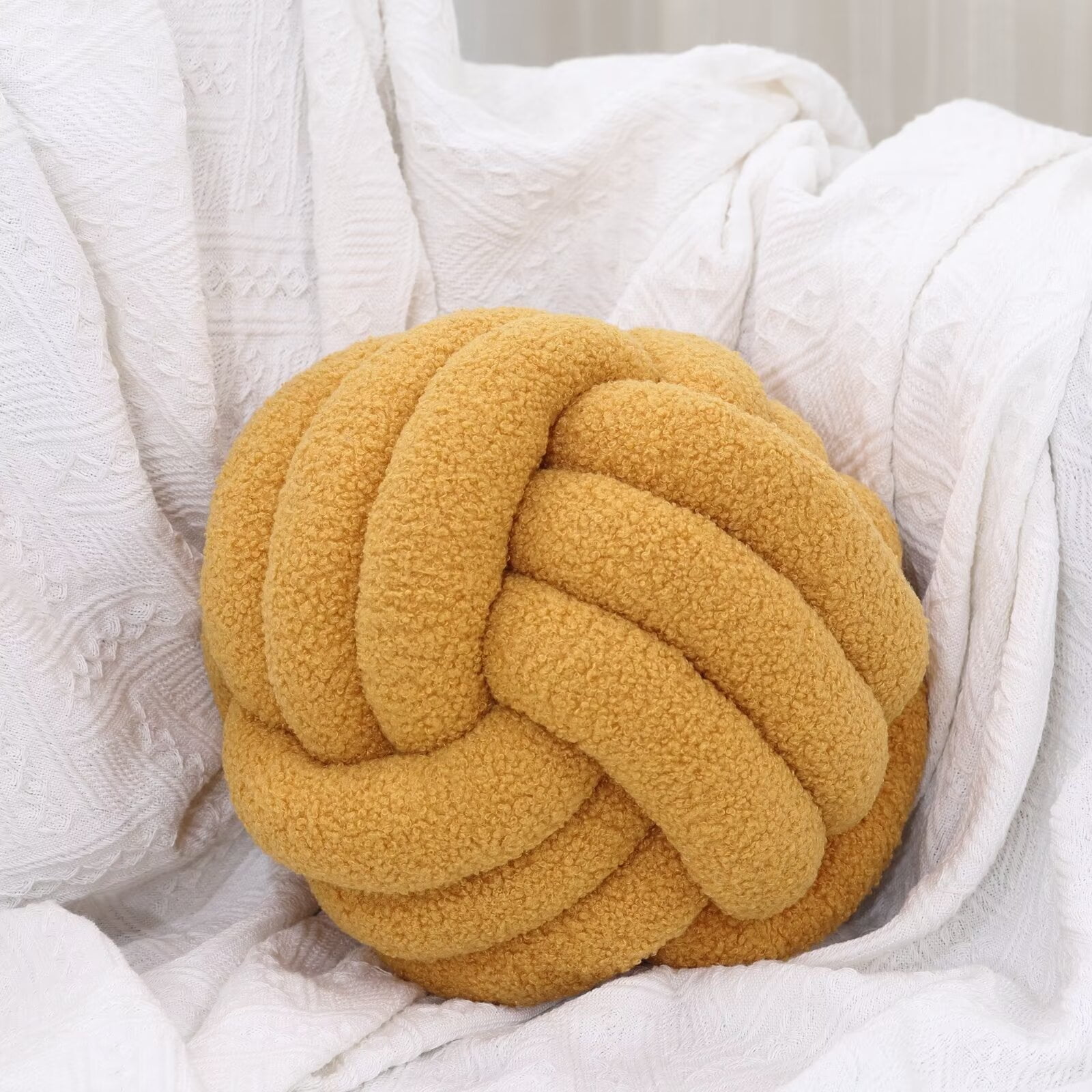 Petrella Knot Pillow Ball Round Throw Pillows Plush Home Decorative ...