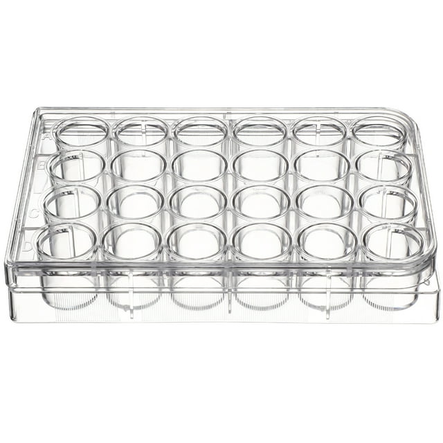 OUNONA Transparent Plastic Culture Plate for Lab Use 24 Well Stacks ...