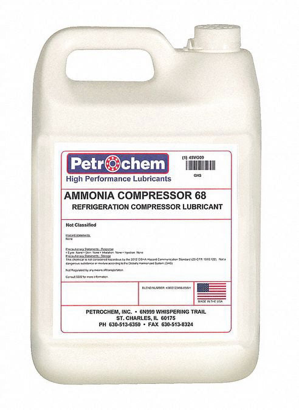 Petrochem Compressor Oil, 1 gal, Jug, 20 SAE Grade AMMONIA COMPRESSOR ...