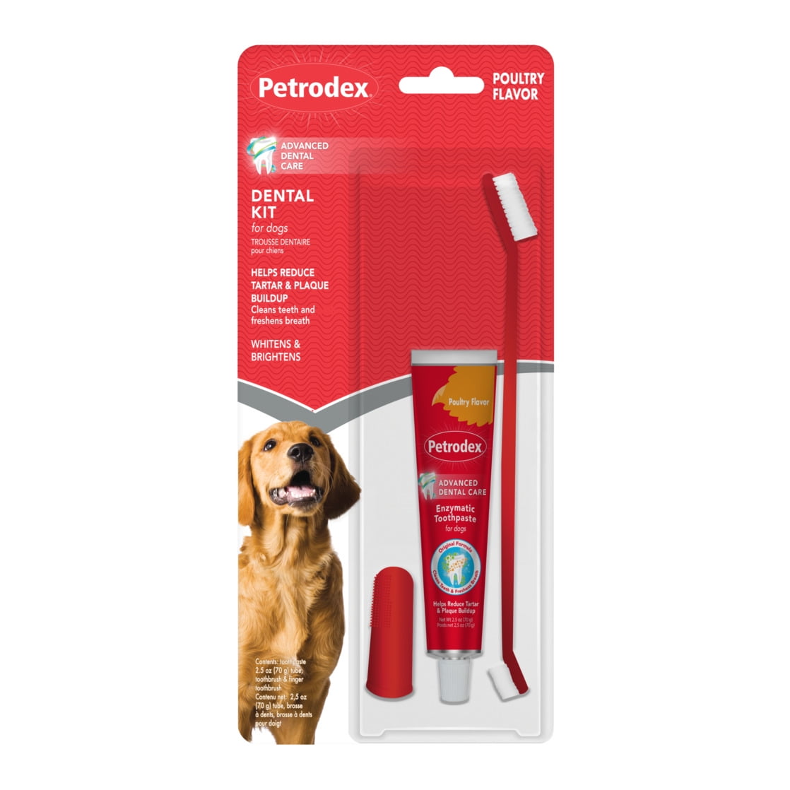 Sentry PETRODEX Dental Care Kit for Adult Dogs, Toothbrushes, Enzymatic ...