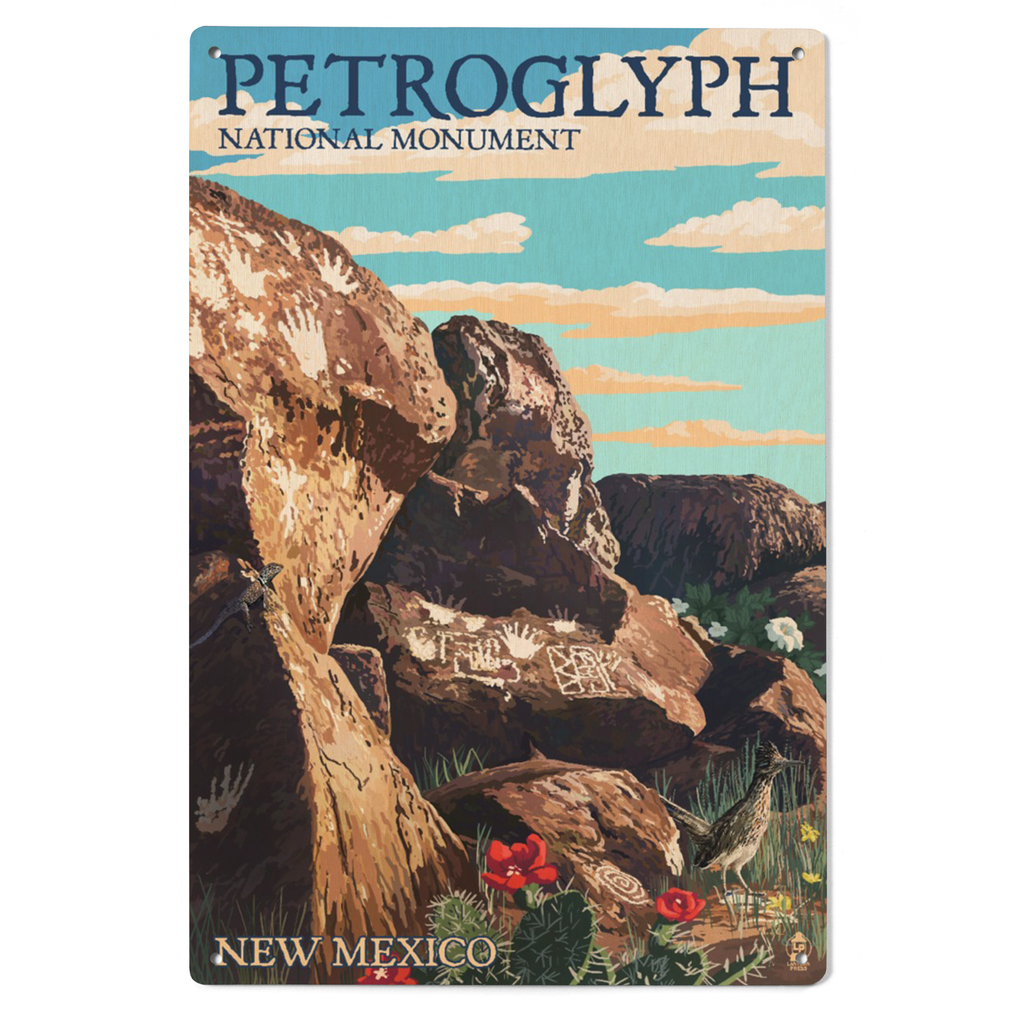 Petroglyph National Monument, New Mexico Birch Wood Wall Sign (6x9 ...