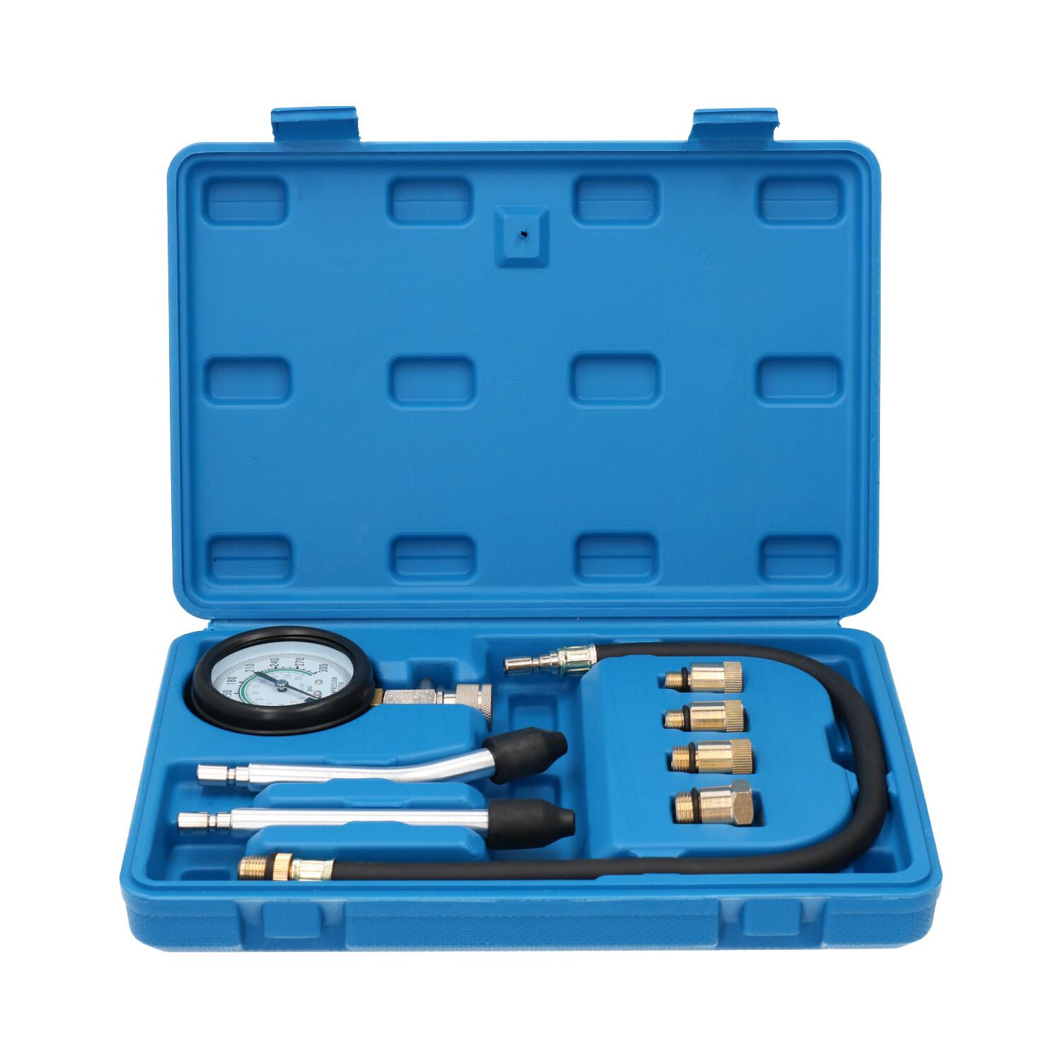 Petrol Engine Cylinder Compression Tester Kit M10 - M18 Adaptors Valve ...