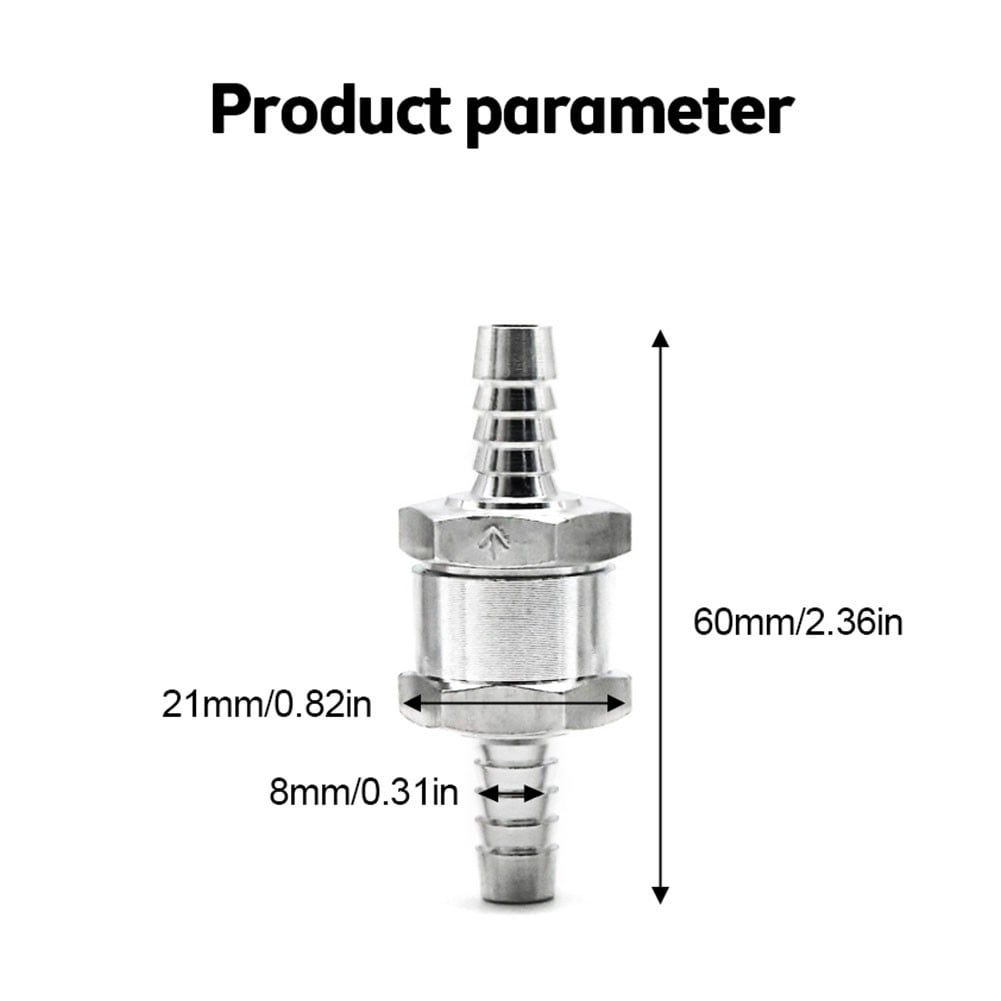 Petrol Fuel Line Way Fuel Check Valve Aluminium Anti-corrosion For ...