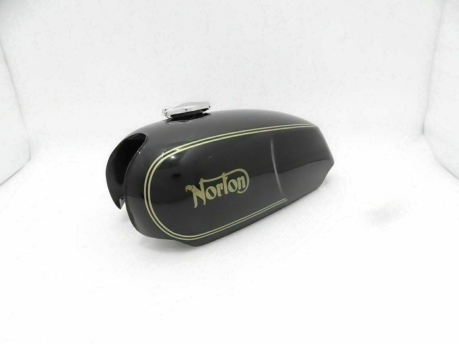 Petrol Gas Fuel Tank Black Painted With Fuel Cap For Norton Commando ...