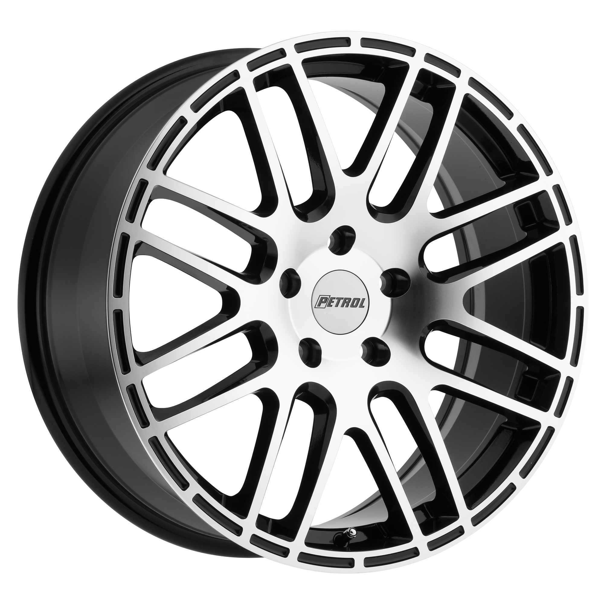 Petrol P6A 19X8 5X112 40Et 76.1Cb Gloss Black W/ Machined Cut Face ...