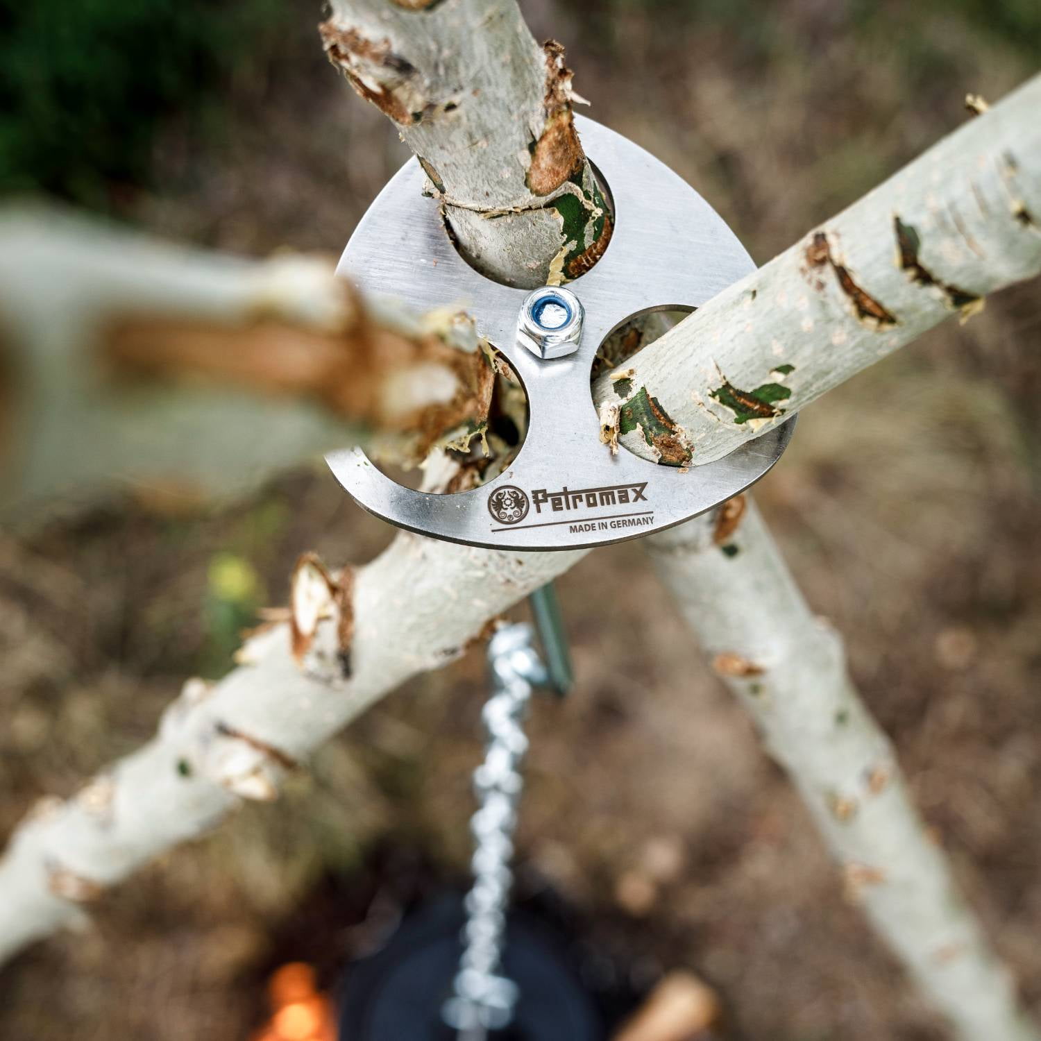 Petromax Camping Tripod Lashing Set with Hooks and Chain, Steel for ...